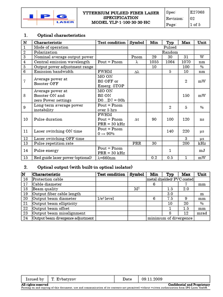 Ylp 1 100 30 30 HC | PDF