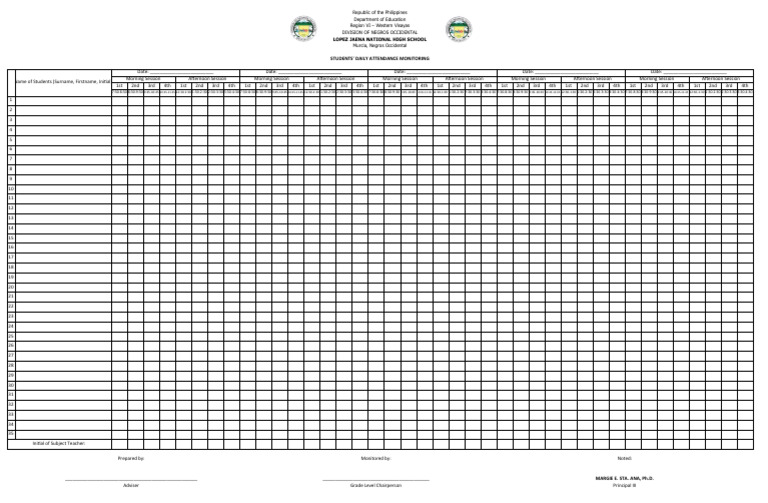 Students Daily Attendance Monitoring | PDF