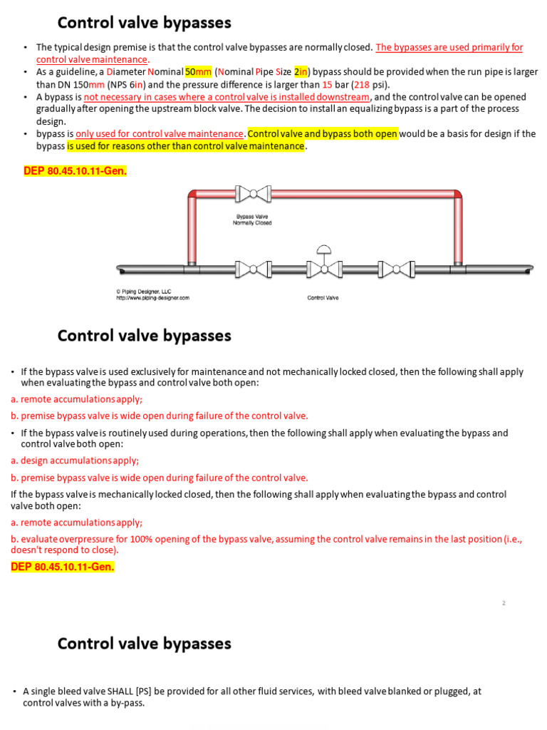 Control Valve Bypass | PDF | Valve | Equipment