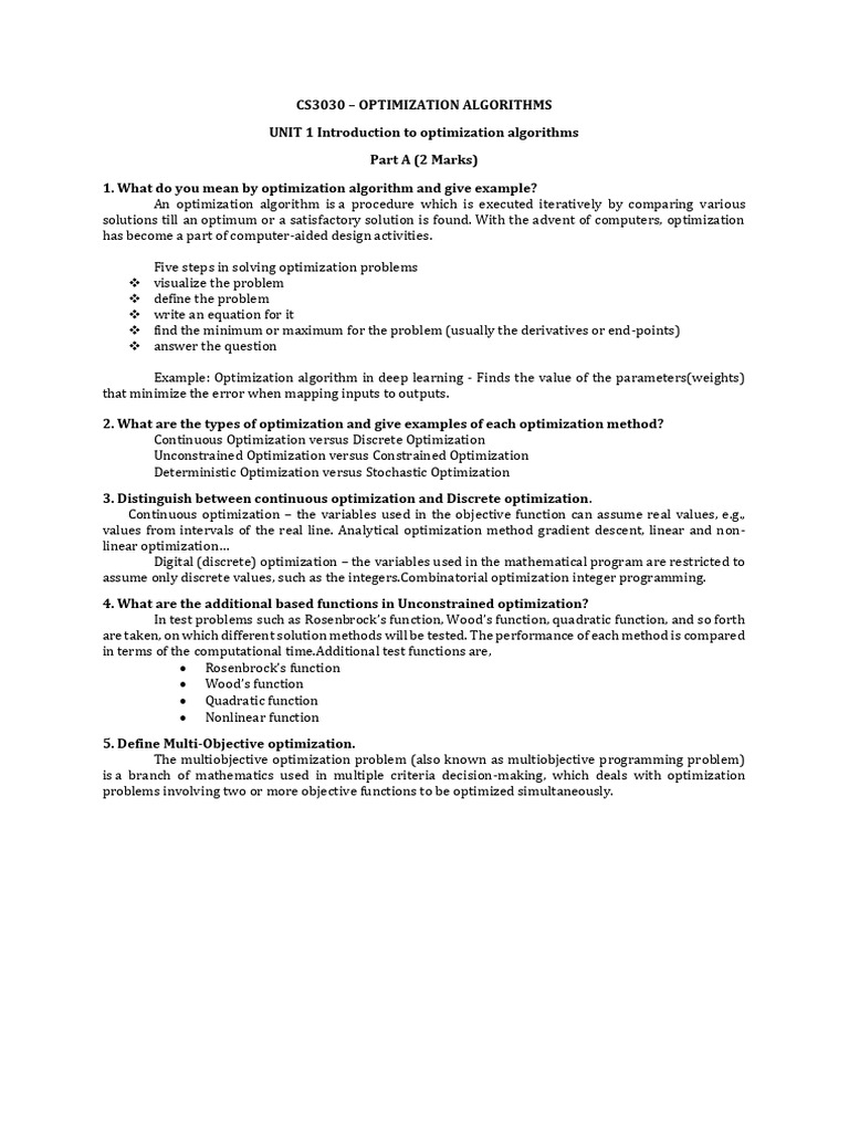 OA Notes | PDF | Mathematical Optimization | Combinatorial Optimization