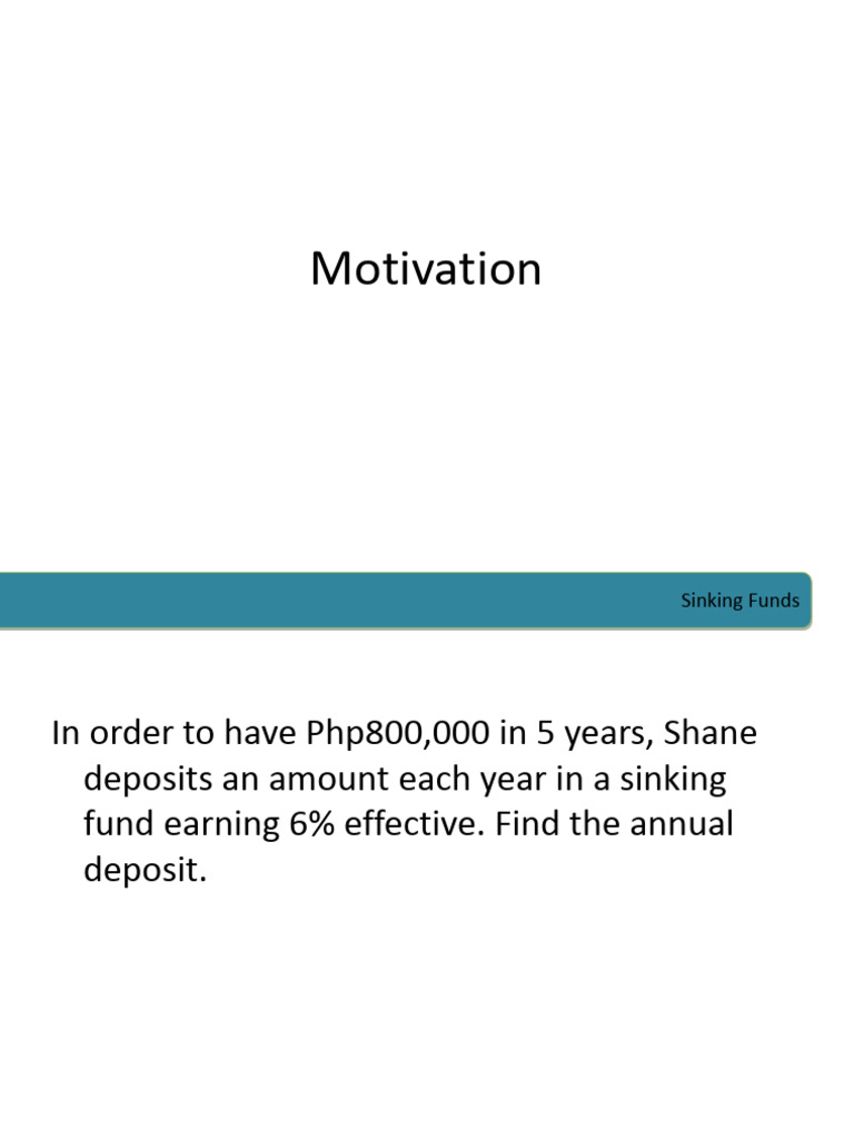 Sinking Fund Calculations and Examples | PDF | Interest | Debt