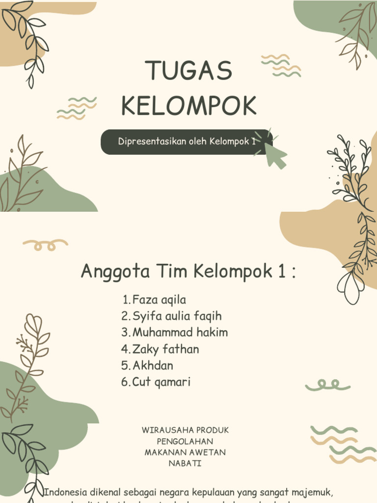Peluang Wirausaha Makanan Awetan Nabati | PDF