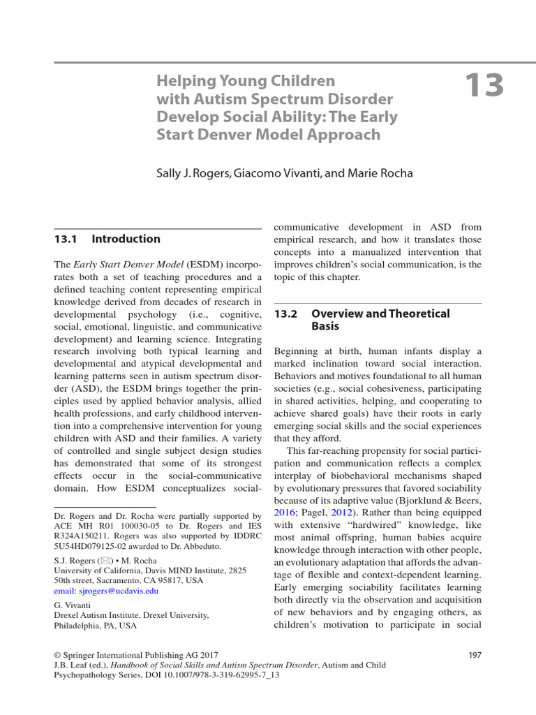 rogers2017 | PDF | Autism Spectrum | Attachment Theory