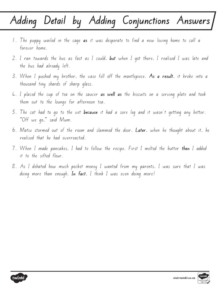 Answers - Adding Detail by Adding Adverbs | PDF