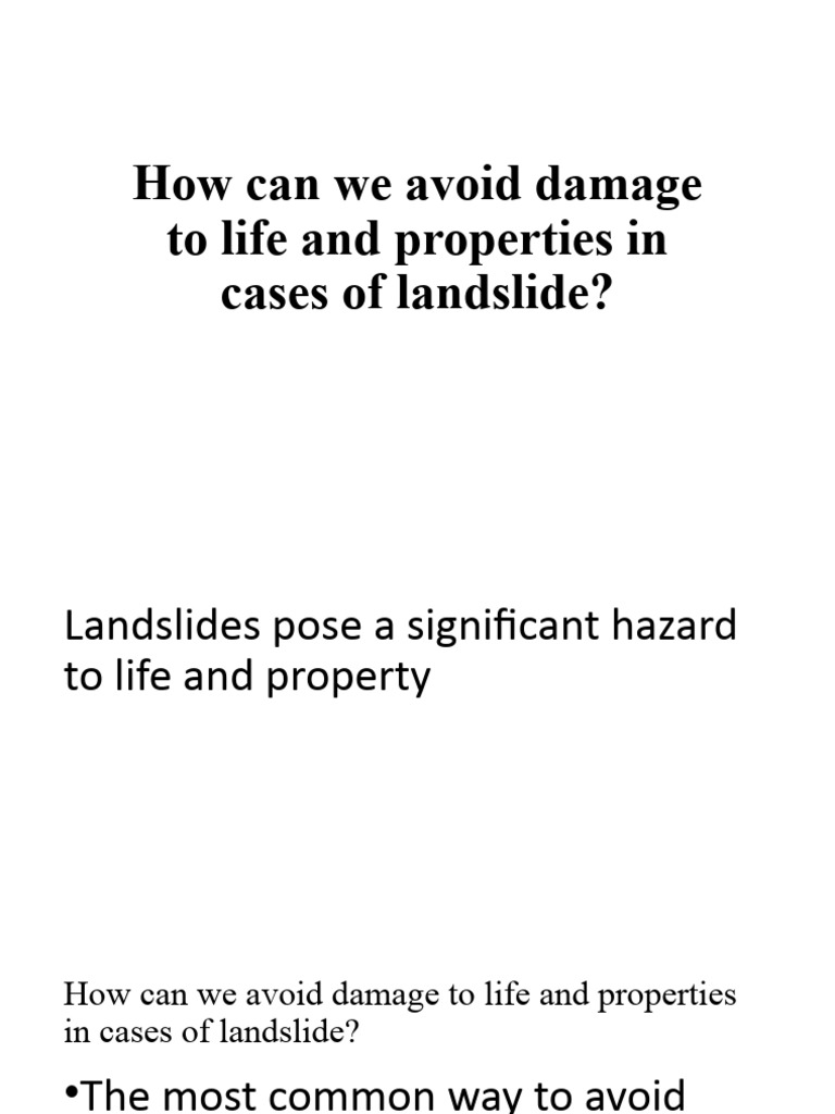 Preventing Landslide Damage Strategies | PDF