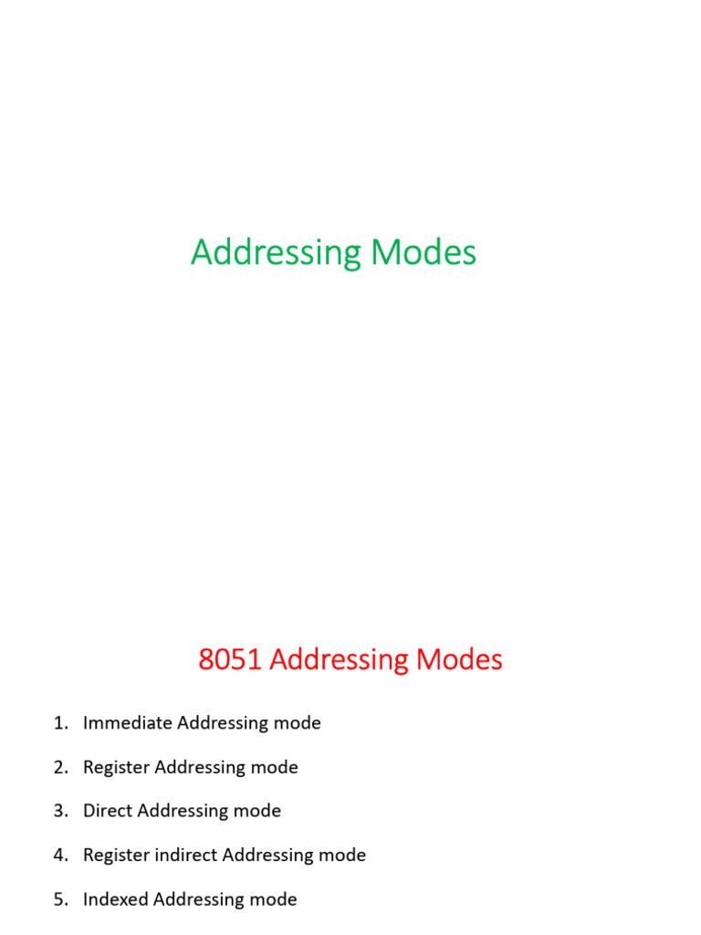 Module-3_Addressing mode and instruction sets | PDF | Digital Electronics | Computer Programming