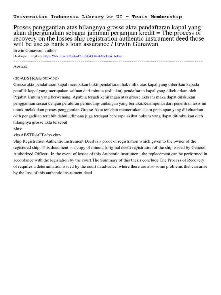 Universitas Indonesia Library UI - Tesis Membership: Deskripsi Lengkap ...