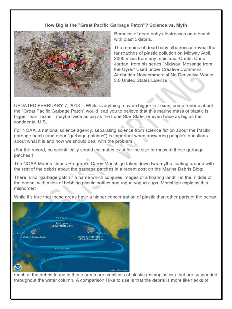 Great Pacific Garbage Patch | PDF | Oceans | Human Impact On The Environment