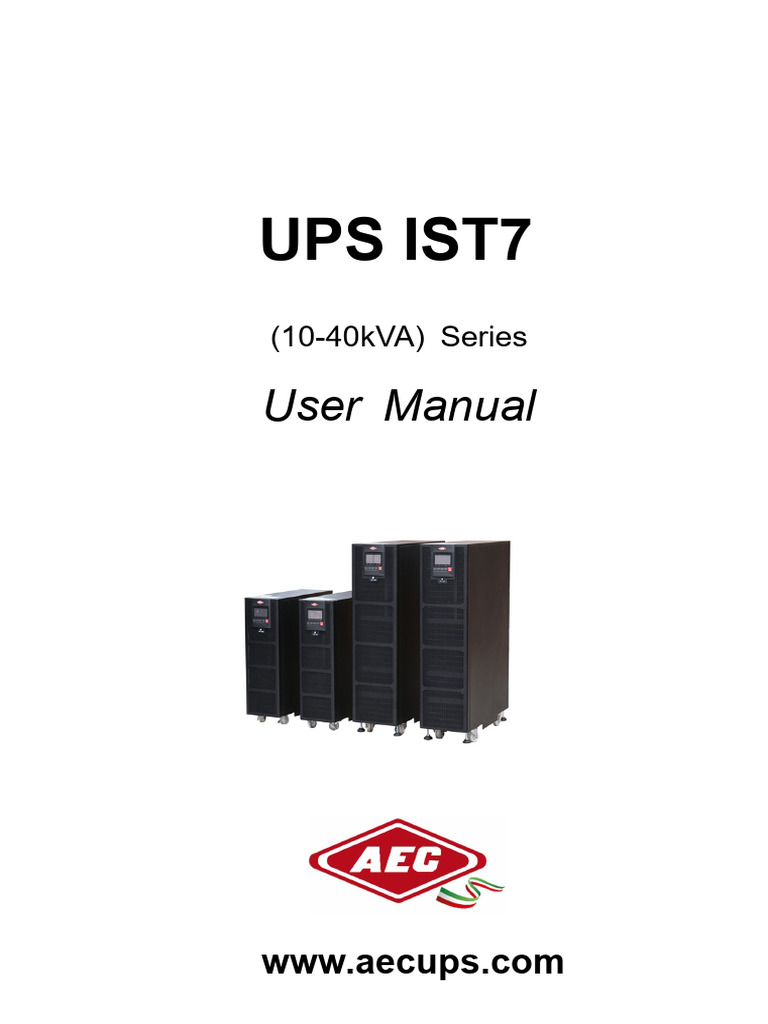 Manual UPS IST7 40KVA | Download Free PDF | Power Supply | Power Inverter