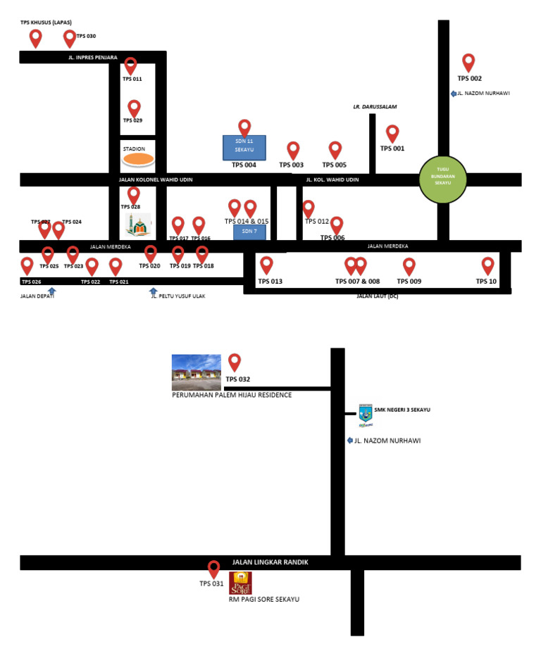 Peta Manual TPS Serasan Jaya | PDF