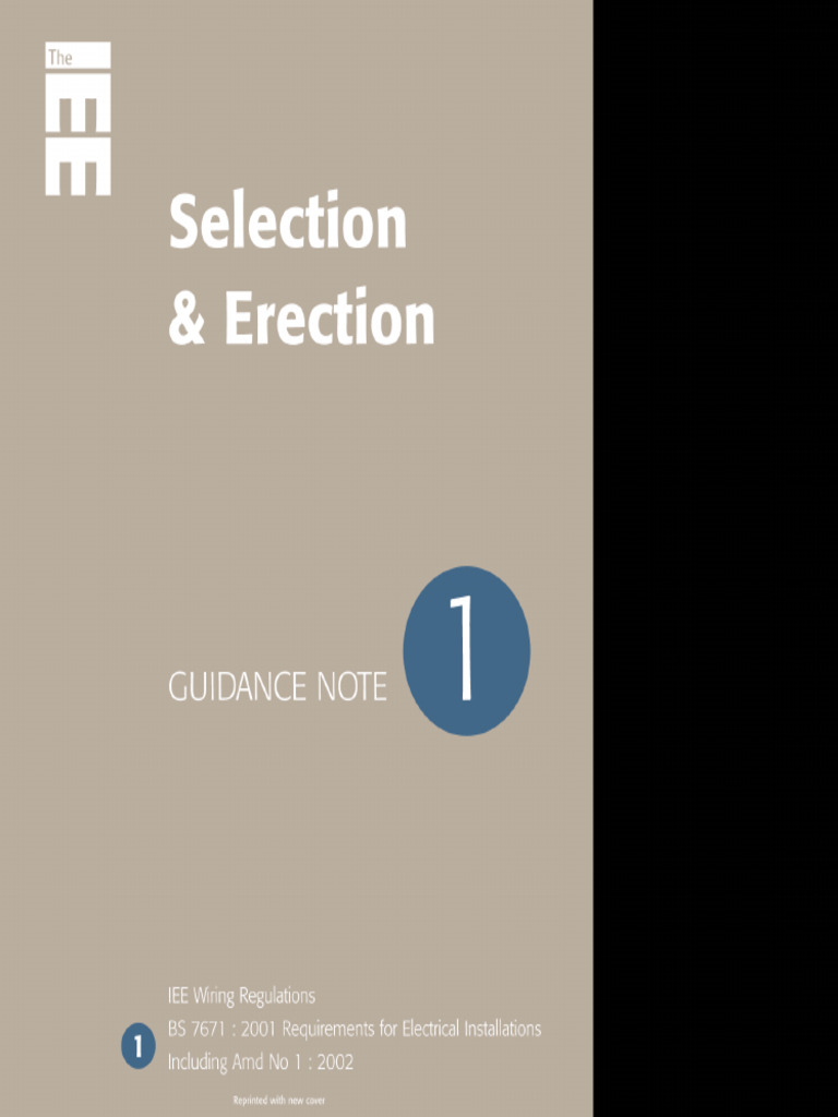 Guidance Note 1 Selection and Erection of Equipment | PDF