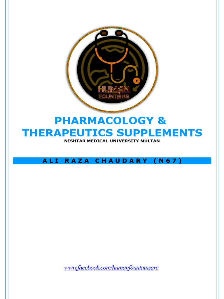 Ali Raza Pharma Notes | PDF | Bioavailability | Drug Metabolism