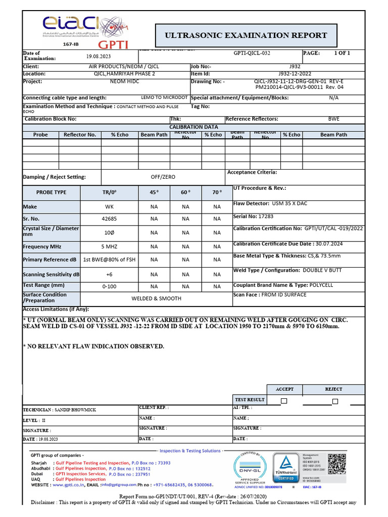 Gpti Qicl 032 | PDF | Nondestructive Testing | Mechanical Engineering