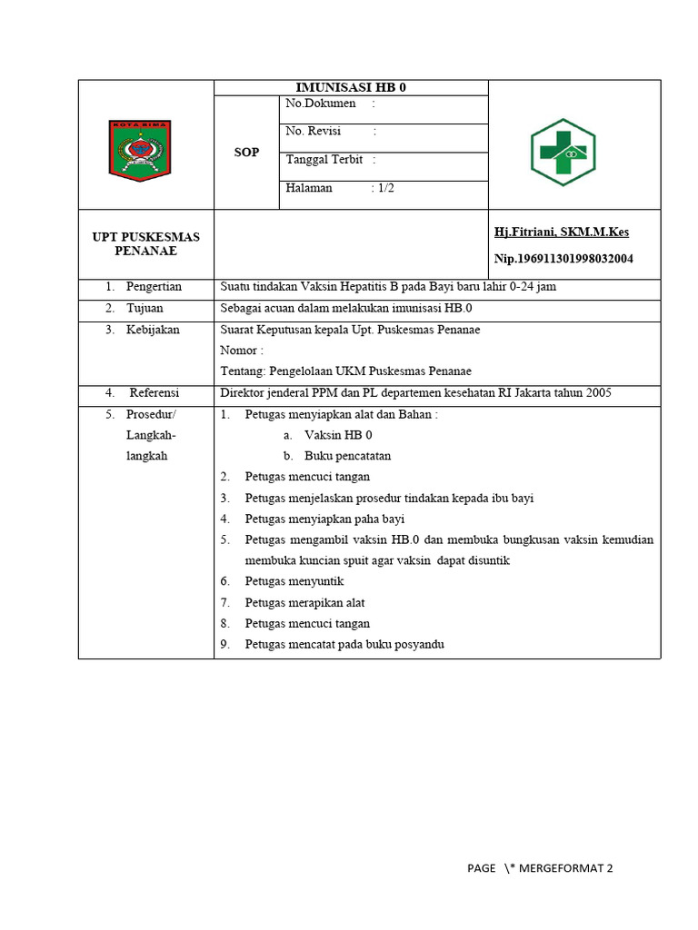 VIKS 12 SOP Hepatitis B | PDF