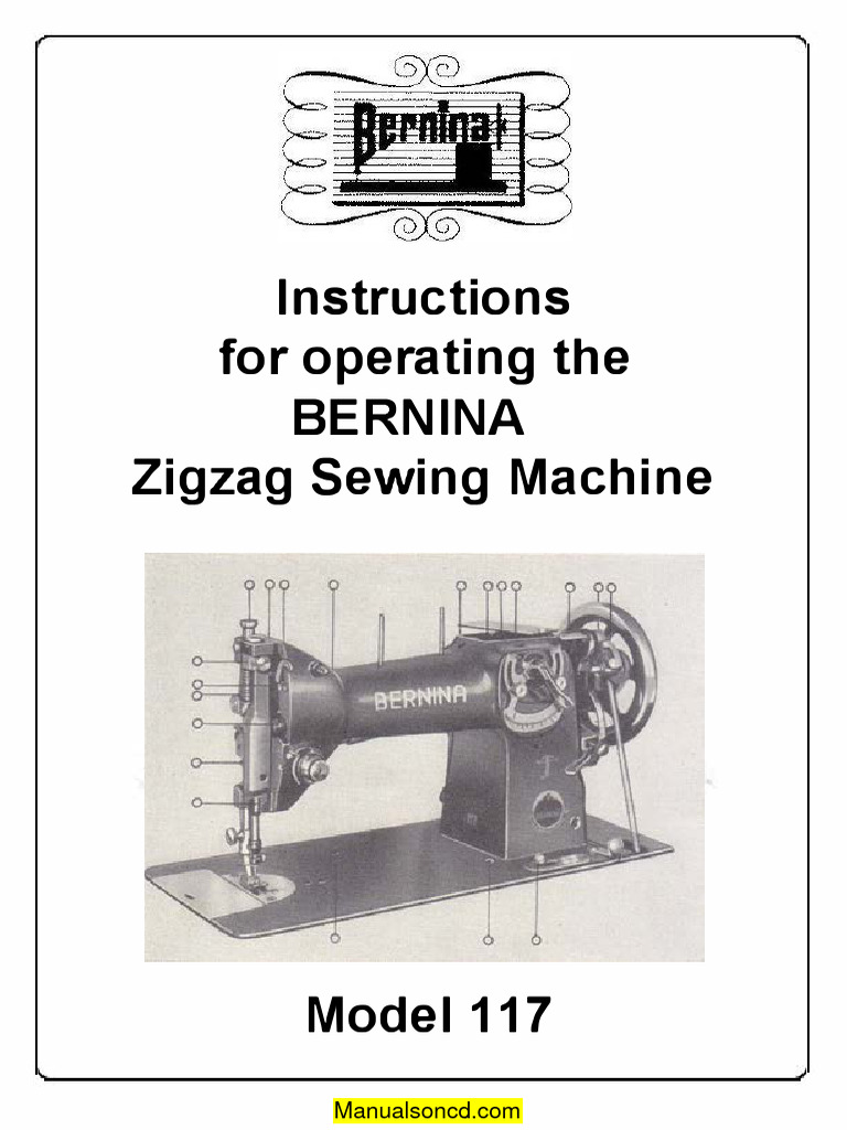 1294 Bernina 117 Ins | PDF | Sewing Machine | Needlework