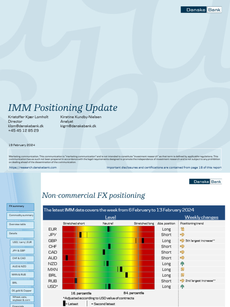IMM Positioning Update February 2024 | PDF | Commodity Markets ...