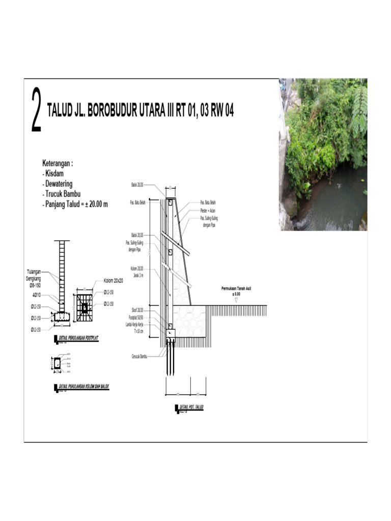 Rencana Konstruksi Talud | PDF