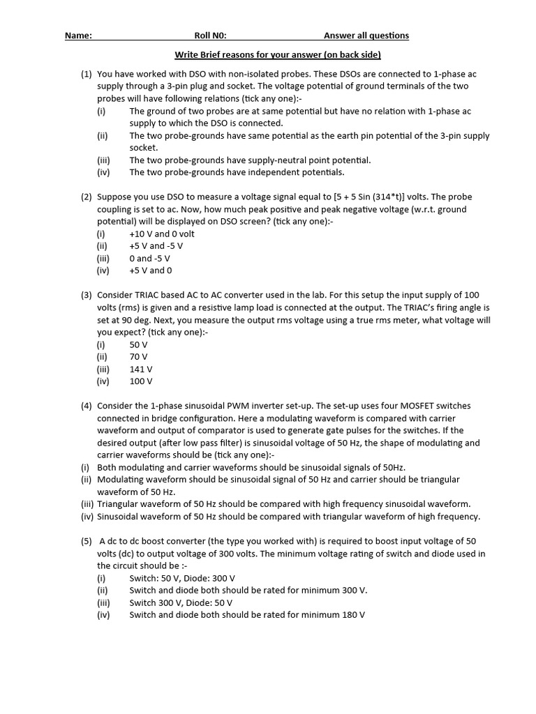Viva Questions | PDF | Manufactured Goods | Electrical Engineering