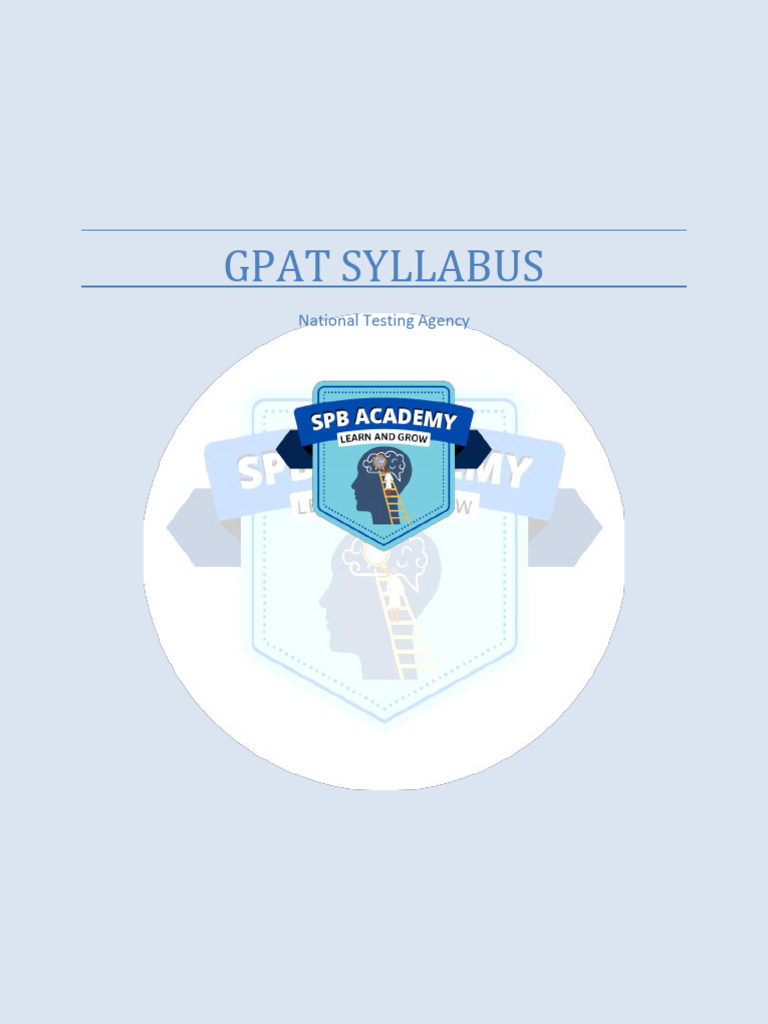 GPAT-Entrance-Exam-2023-Syllabus | Download Free PDF | Solubility ... GPAT-Entrance-Exam-2023-Syllabus | Download Free PDF | Solubility ...
