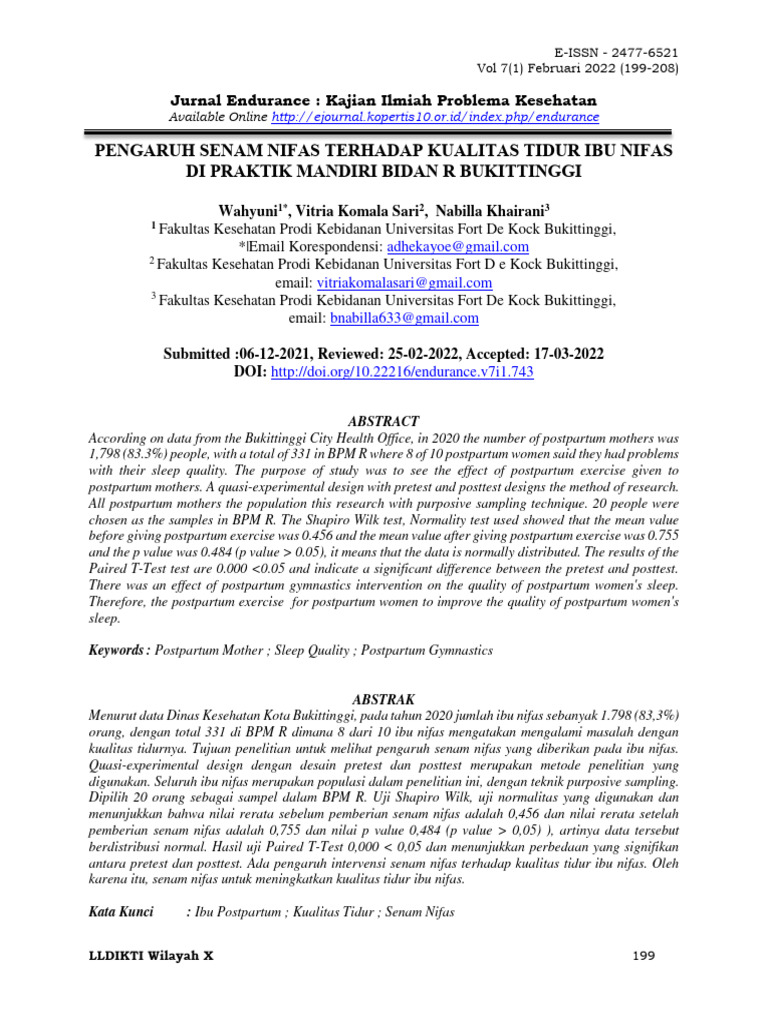 Jurnal Fix 5 | PDF | Postpartum Period | Motherhood