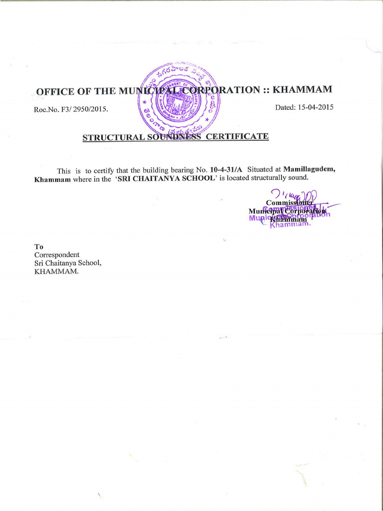 Structural Certificate | PDF