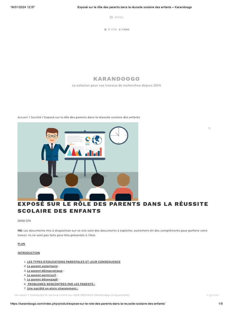 Exposé Sur Le Rôle Des Parents Dans La Réussite Scolaire Des Enfants ...
