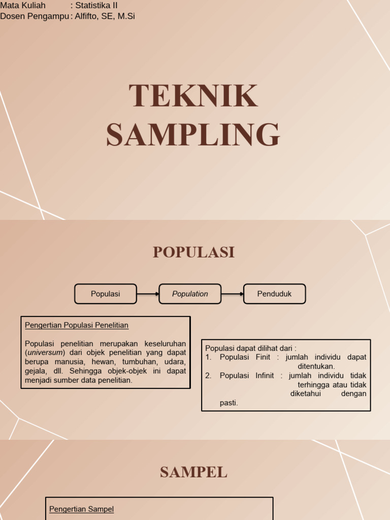 Pertemuan 4 Dan 5 Teknik Sampling | PDF