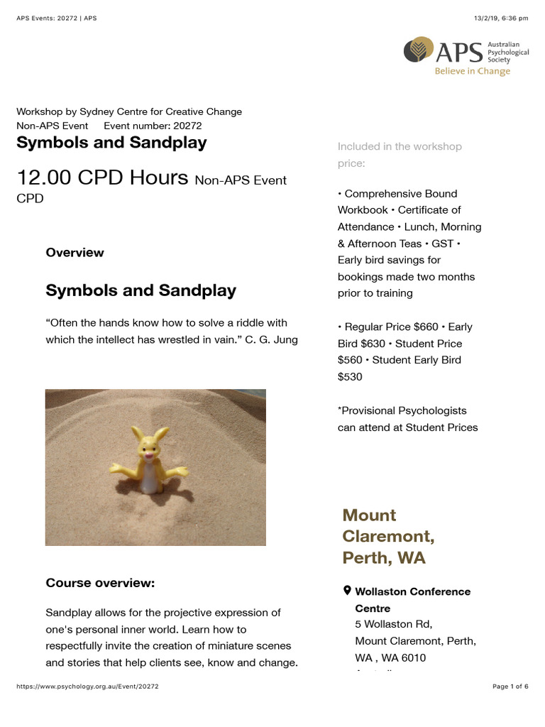 APS Events Symbols and sands play | PDF