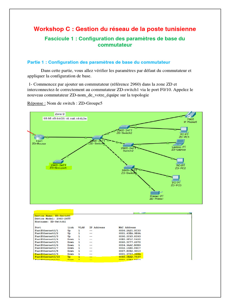 Fascicule 1 | PDF | Ethernet | Commutateur réseau