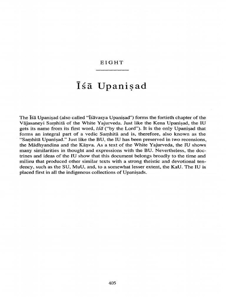 Isa Upanisad Insights | PDF | Upanishads | Indian Philosophy