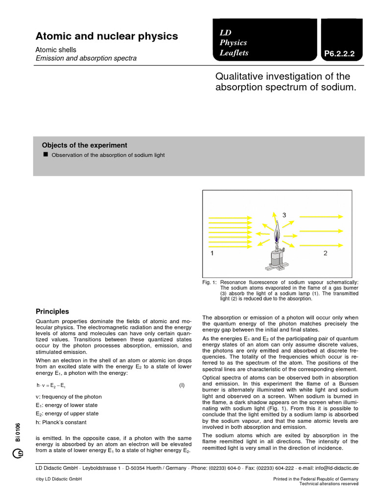 p6222 Sodium | PDF | Emission Spectrum | Spectroscopy