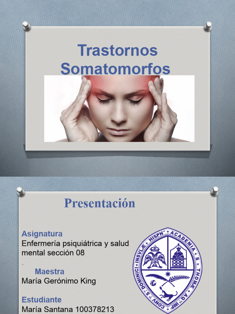 Psiquiatría Trastornos SOMATOMORFOS - 1 | PDF | Desorden obsesivo compulsivo | Causas de la muerte