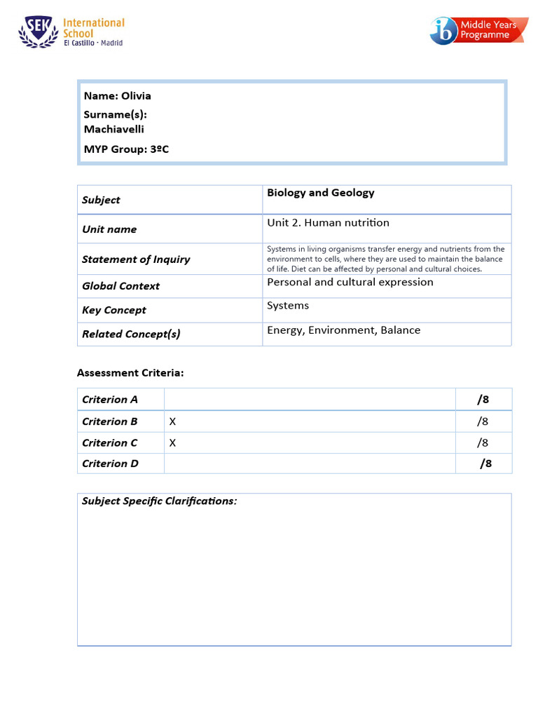 Pulse Variations MYP4 Biology Criterion B and C | PDF | Experiment ...
