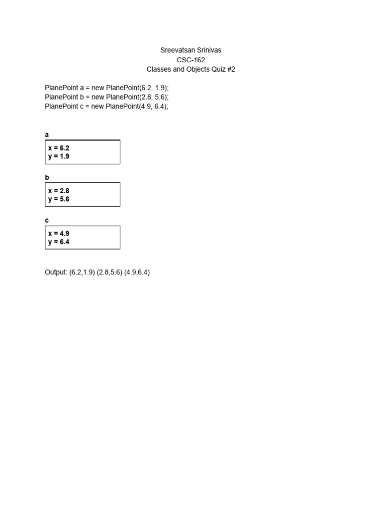 Java PlanePoint Object Manipulation | PDF