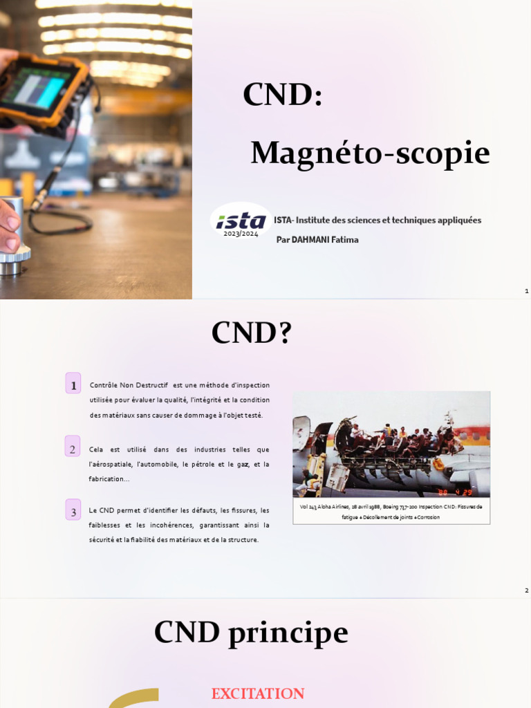 CND Magnetoscopie | PDF | Contrôle non destructif | Chimie