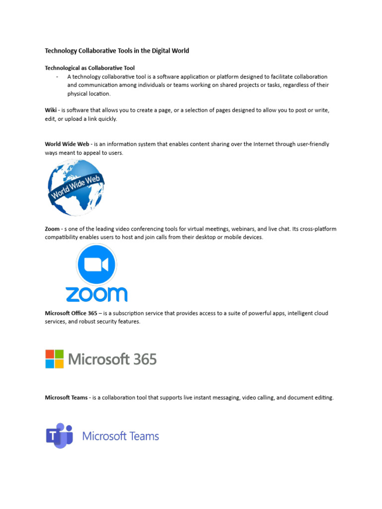 Technology Collaborative Tools in The Digital World | PDF | Computers ...