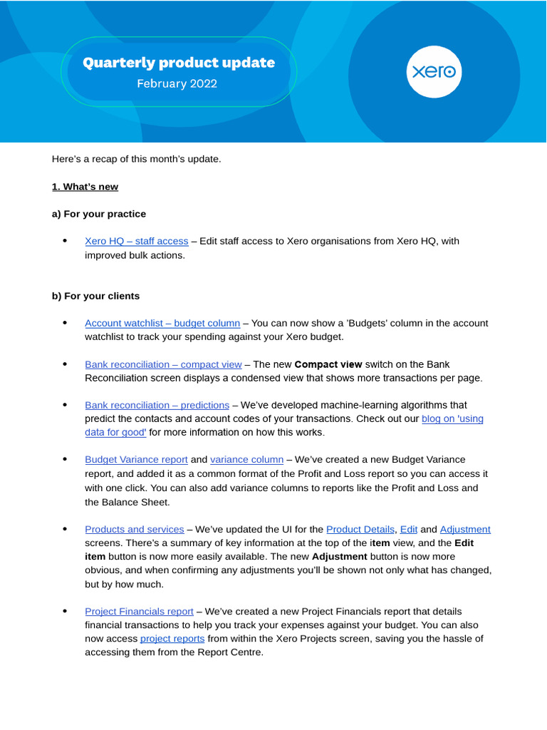 EMEA Feb 2022 - Quarterly Product Update Handout | PDF