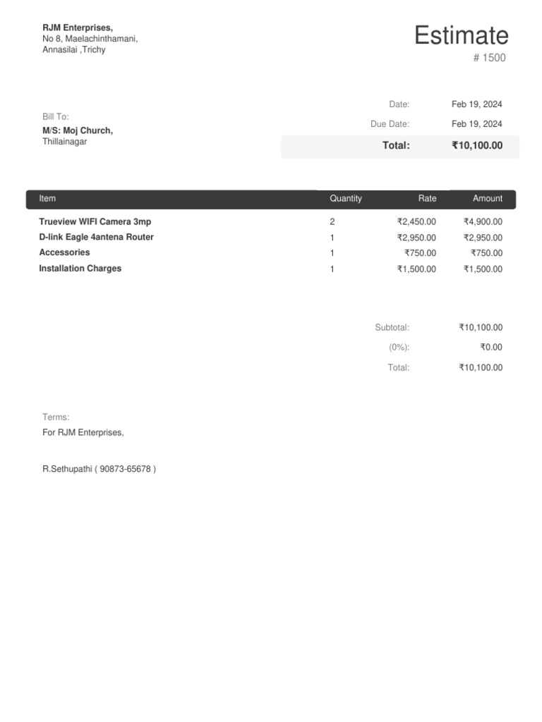 Invoice # 1500 | PDF