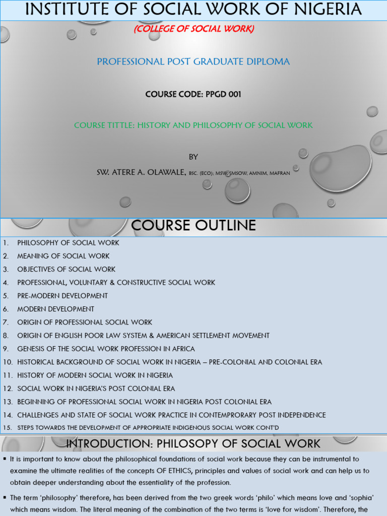 PPGD 001 History and Philosophy of Social Work-2 | PDF | Social Work ...