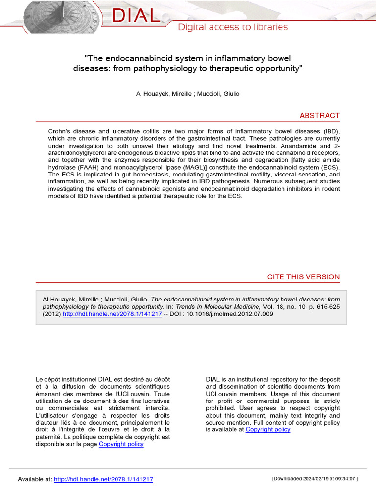 Alhouayek TMM 2012 | PDF