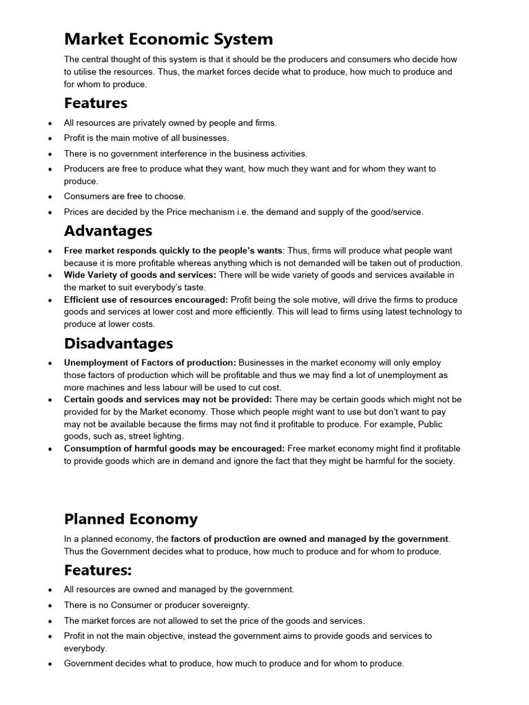 Notes Economic System | Download Free PDF | Economic System | Profit ...