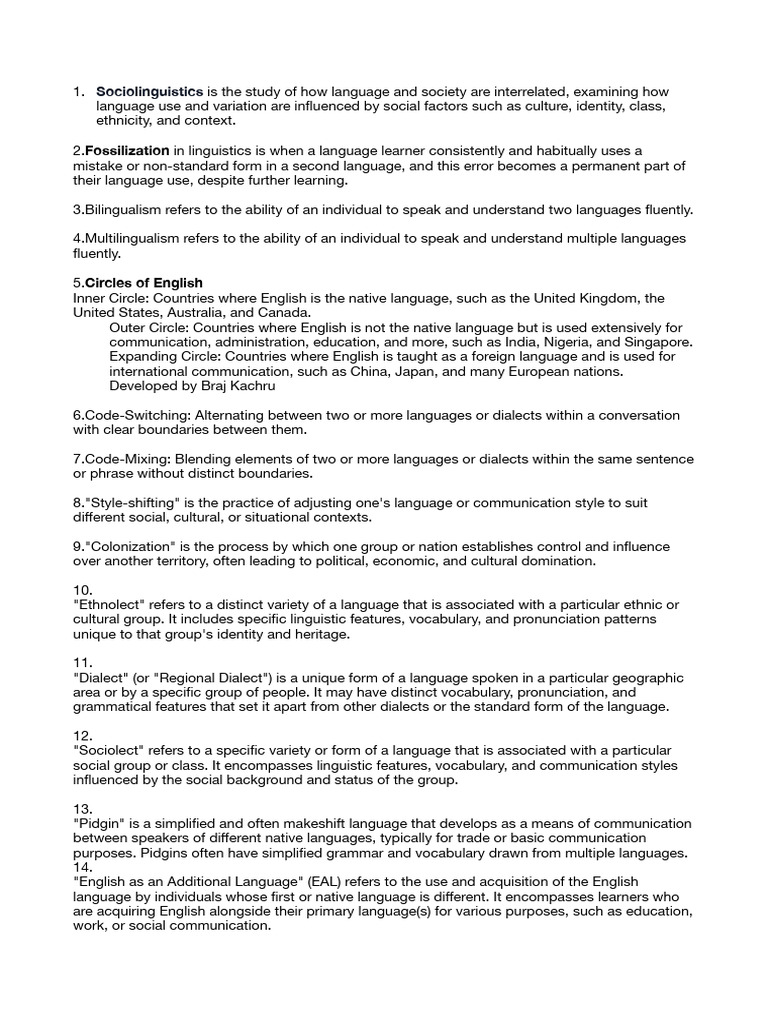 Fossilization in Linguistics Is When A Language Learner Consistently ...