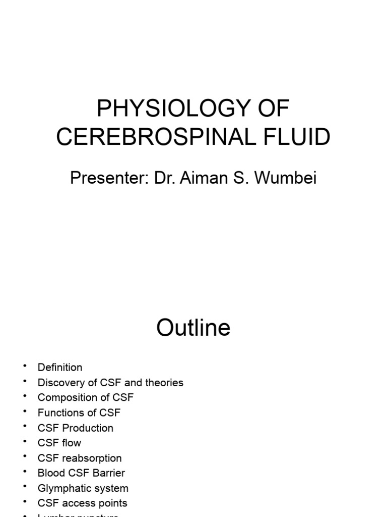 Physiology of CSF | PDF | Cerebrospinal Fluid | Cell Membrane