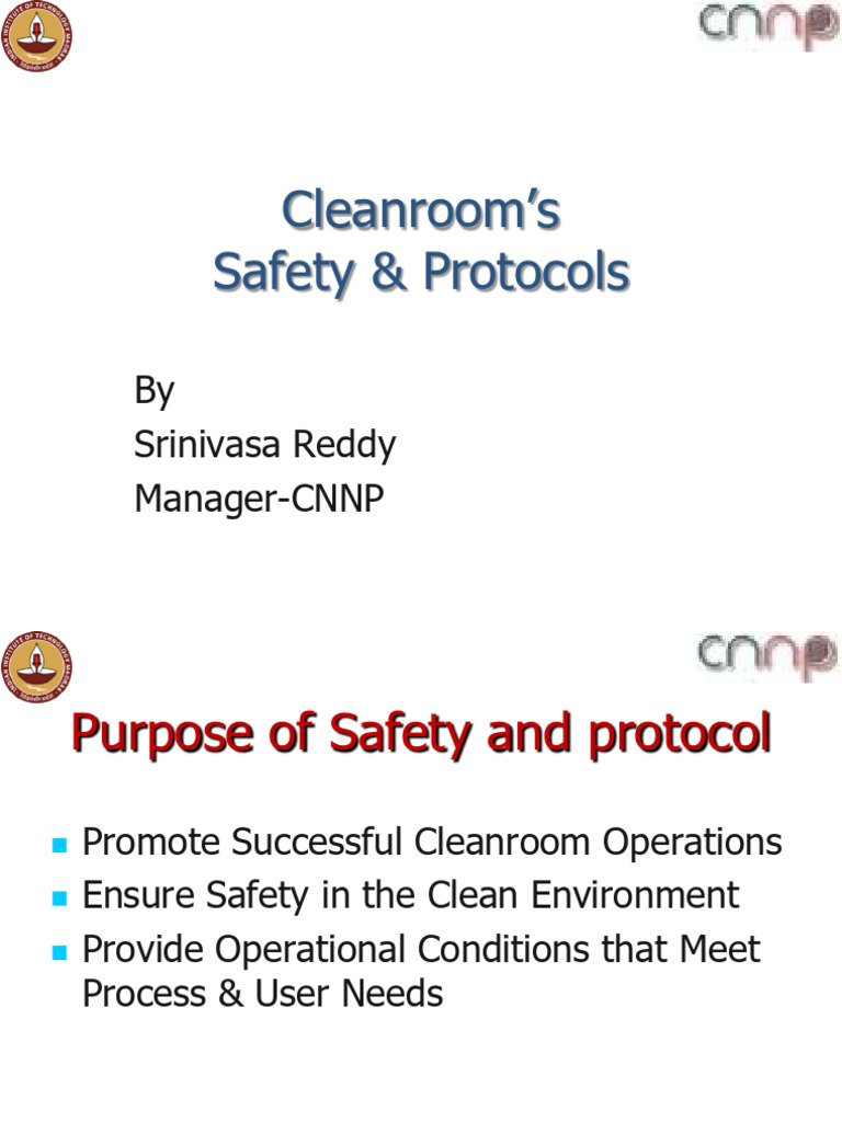 CNNP Cleanroom Protocols | Download Free PDF | Physical Sciences ...