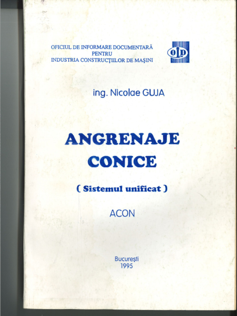 Angrenaje Conice - Ing - Nicolae Guja | PDF