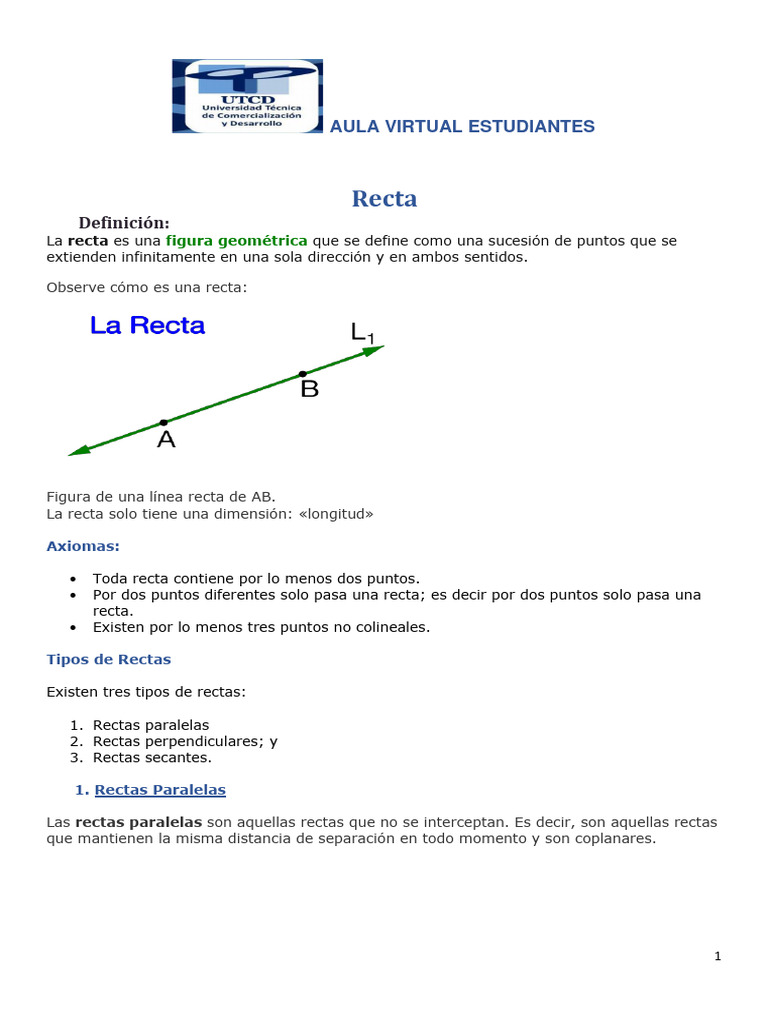 Ecuacion de La Recta | PDF | Línea (geometría) | Pendiente