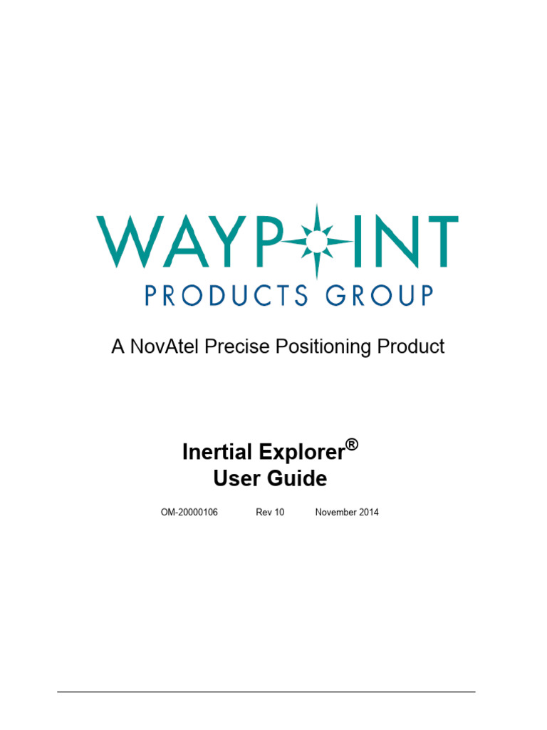 Inertial Explorer OM-20000106 Rev 10 | PDF