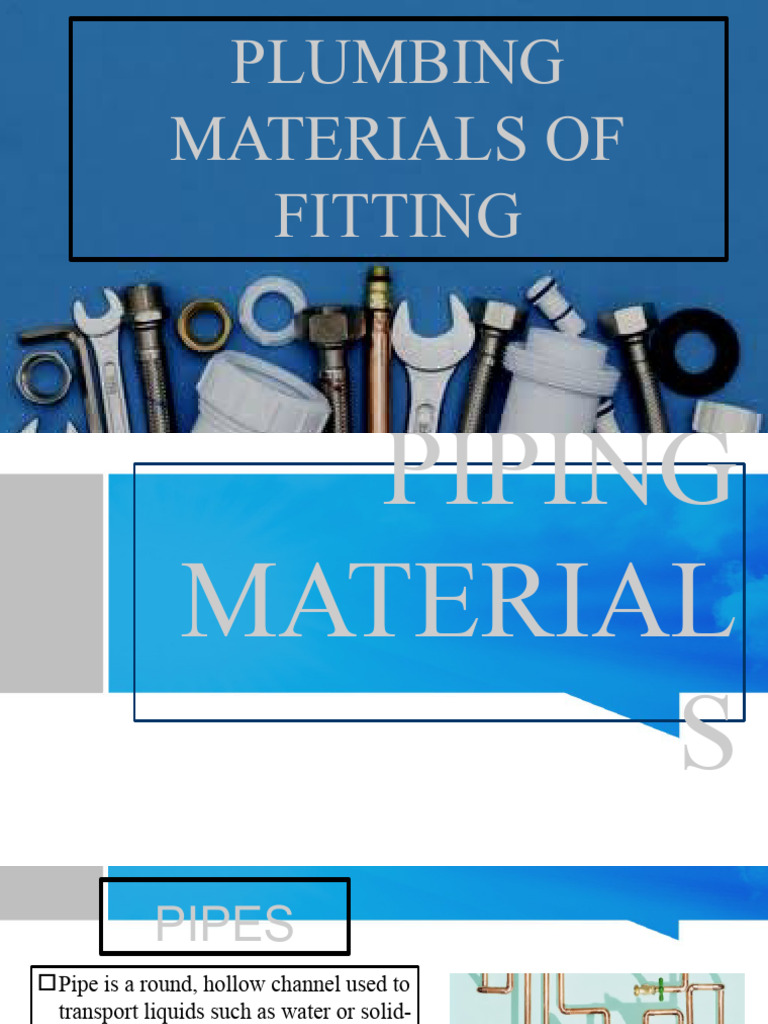 Plumbing Materials of Fitting 3 | PDF | Technology & Engineering