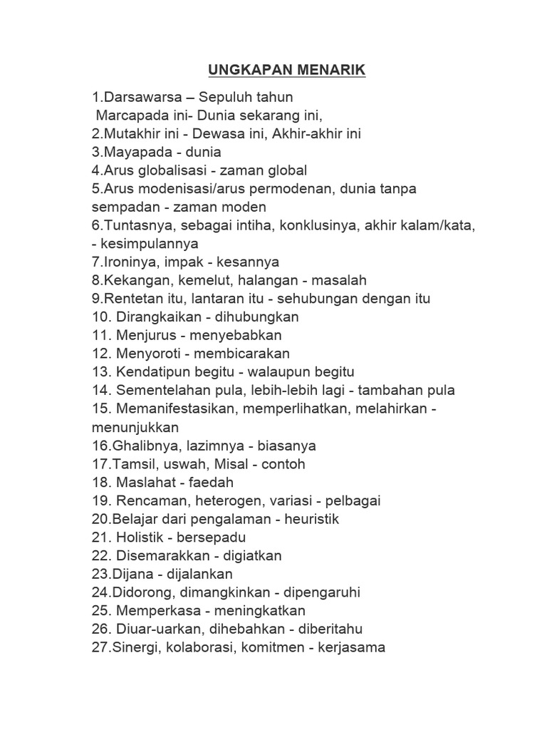 Ungkapan Menarik (25.5.2023) | PDF