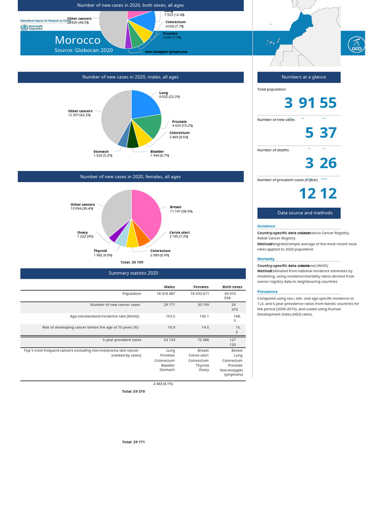 504 Morocco Fact Sheets | PDF | Cancer | Cervical Cancer
